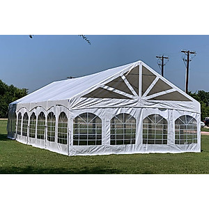 DELTA 40'x20' PVC Marquee Tents for Parties, Large Party Tent, Outdoor Wedding Tent, Heavy Duty Fire Retardard Waterproof Canopy, Carpas para Fiestas,Outdoor Event + 7 Storage Bags