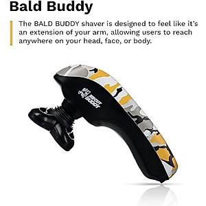 Head Shaver for Bald Men, Water-Resistant, Replaceable Head, Rechargeable, Electric, Cordless, Ergonomic, Bald Buddy