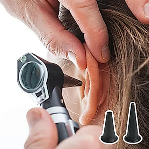 Hyuetrsa 200 Pieces Plastic Otoscope Cover Disposable Ear Specula Otoscope Cover Universal Otoscope Specula Tips,2 Pack of 100 2.75/4.25mm Otoscope Replacement Tips for Adults