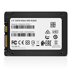 ADATA ASU630SS-960GQ-R 2.5-inch Internal SSD 960GB SU630 Series 3D NAND QLC SMI Controller 0.3 inch (7 mm)