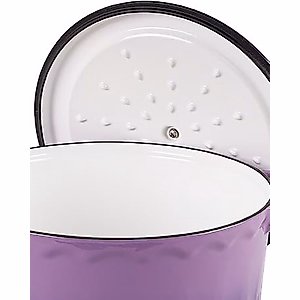 AILIBOO 6 QT Enameled Dutch Oven Pot with Lid-Dual Handles-Oven Safe up to 500° F or on Stovetop Use to Marinate, Cook, Bake, Refrigerate and Serve-Purple Dutch Oven 6 Quart