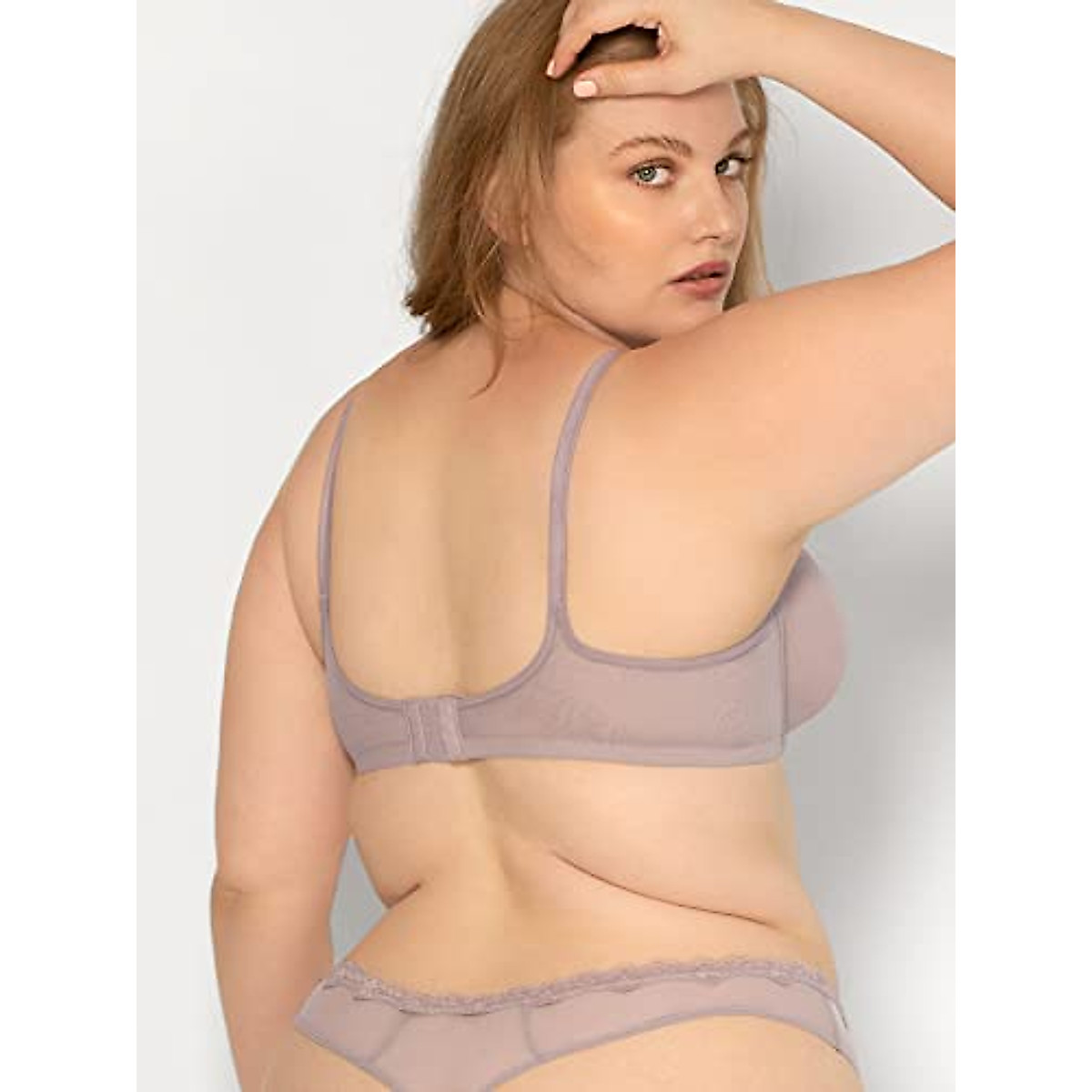Smart & Sexy womens Sheer Mesh Underwire Demi Bra, Bark (Mesh), 38DD US