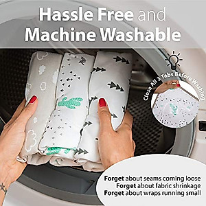 Baby Swaddle Blanket Wrap for Newborn & Infant, 0-3 Months 100% Breathable Cotton Swaddlers Sleep Sack with Adjustable Wings, 3 Pack Swaddling Blankets for Boys and Girls (Cool Grey)