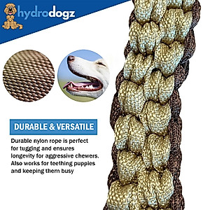 Hydrodogz [4 Pack Zoo Pals Rope Toys Animal Assortment Bundle for Small Medium and Large Dogs, Interactive Puppy Teething Durable Thick Chew Toys for Aggressive Chewers