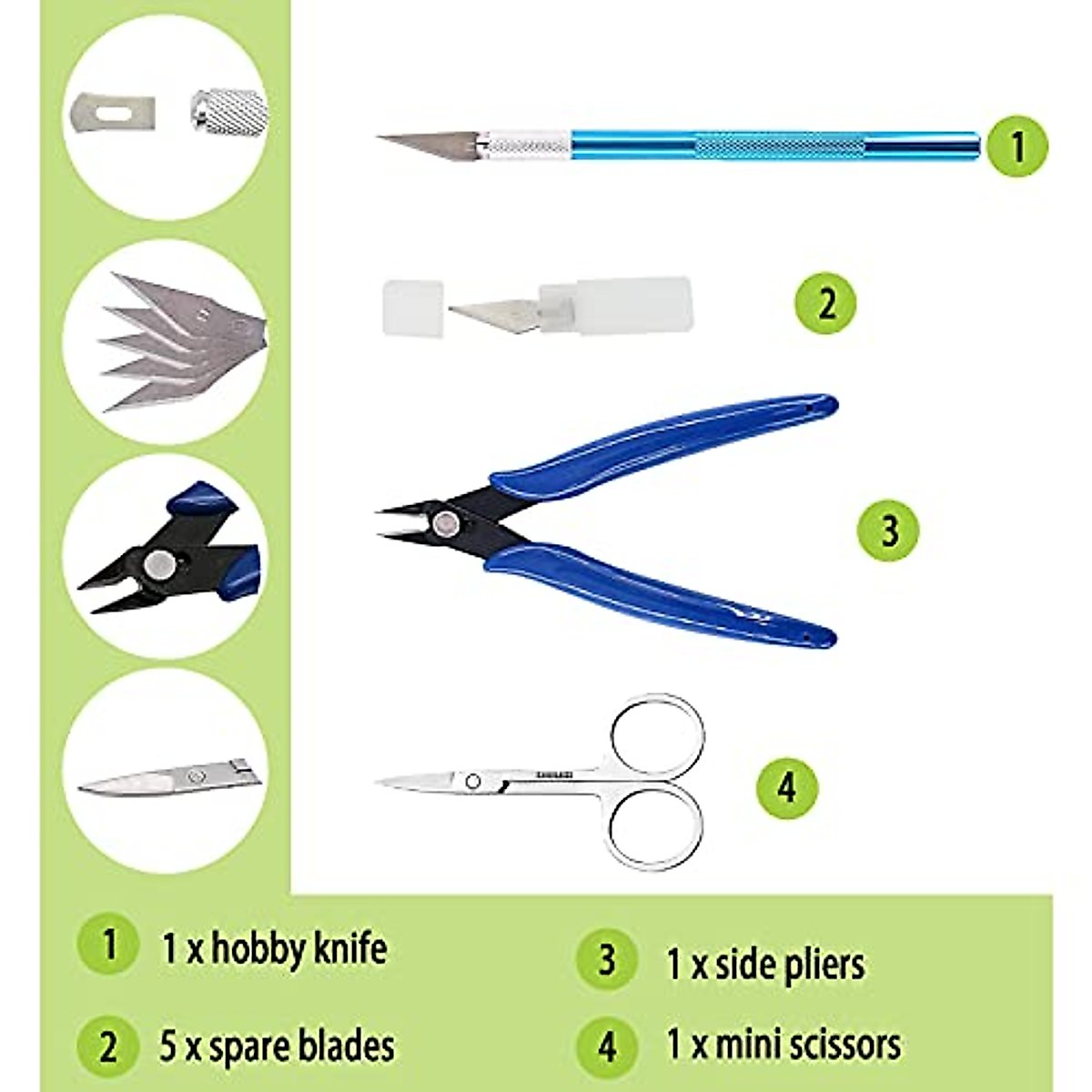 55Pcs Gundam Model Kits Tools Gunpla Tool Kit Gundam Moddeler Tool Set Bandai Tools for Basic Hobby Model Car Aircraft Ship Building Assemblng Making Modeling