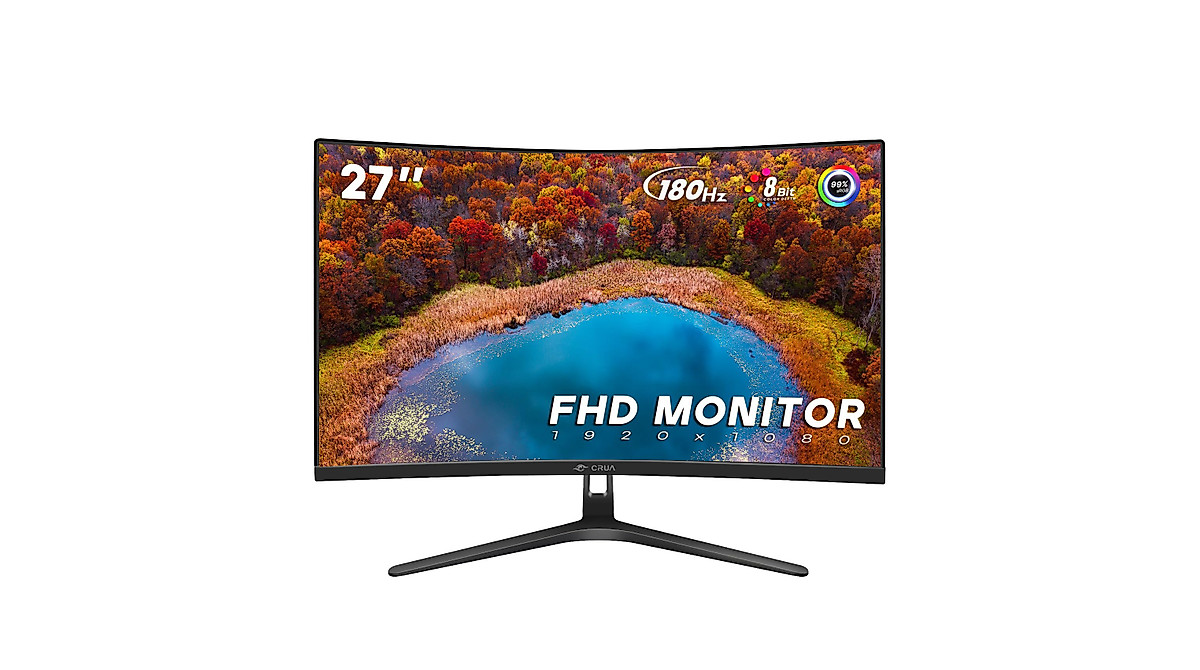 CRUA 27" 180Hz Curved Gaming Monitor - Immersive Experience