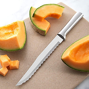 Rada Cutlery Serrated Slicing Knife – Stainless Steel Blade With Aluminum Handle Made in the USA
