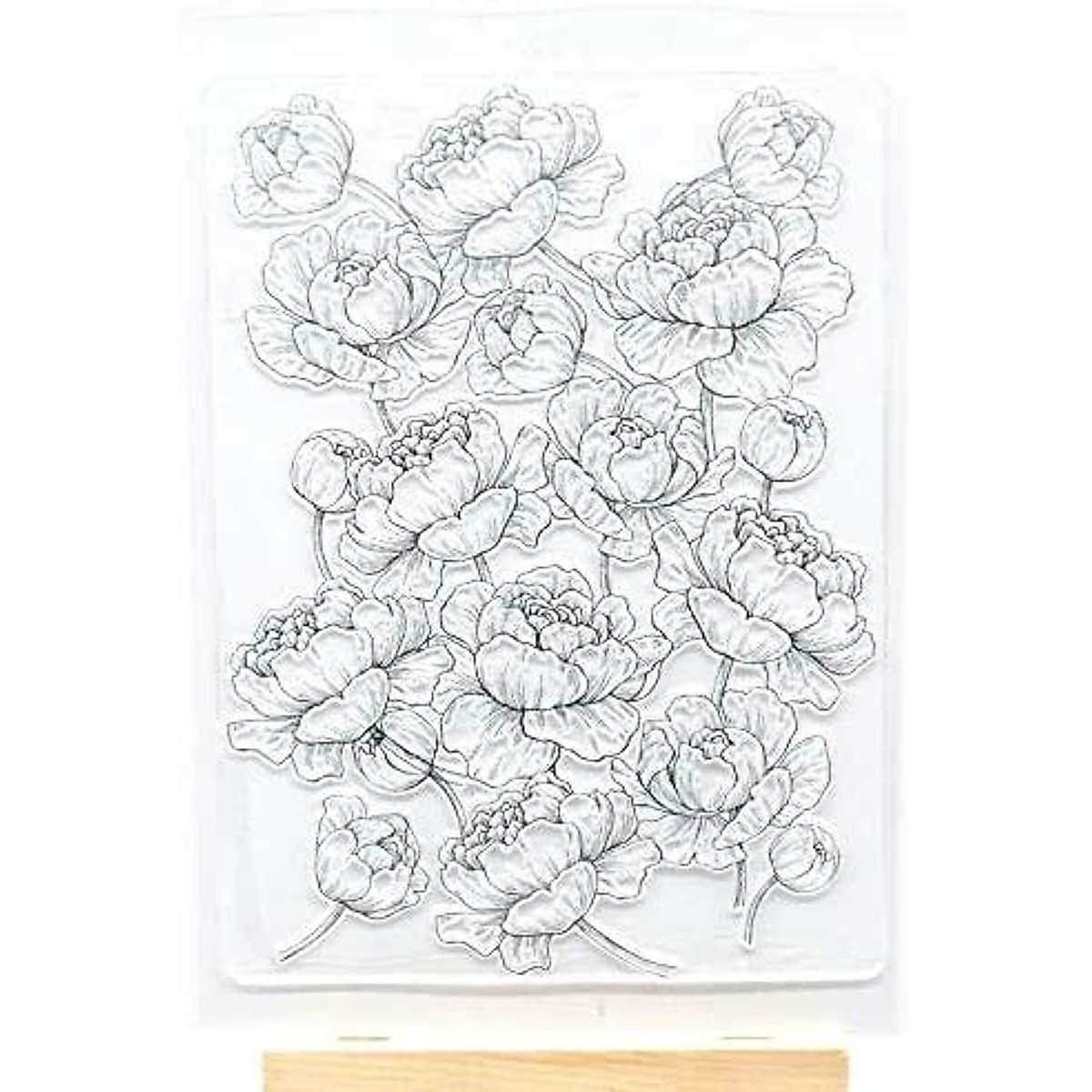 Welcome to Joyful Home 2pc/Set Different Flower Background Clear Stamp for Card Making Decoration and Scrapbooking 11x16cm