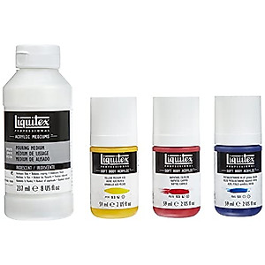 Liquitex Professional Iridescent Pouring Medium Set, Includes 3 x 2-oz Soft Body Acrylic Paint Bottles