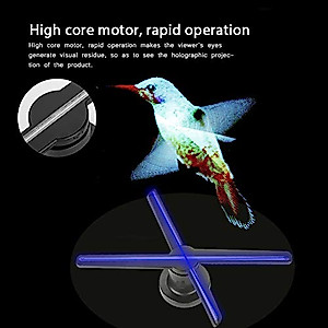 3D Hologram Advertising Display LED Fan, Holographic 3D Photos and Videos Projector for Store, Shop, Bar, Casino, Holiday Events Display (US Plug(110-240V))