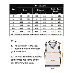 COOFANDY Men's Sleeveless Sweater Vest V-Neck Casual Cable Knit Button Down Cardigan Vest Green