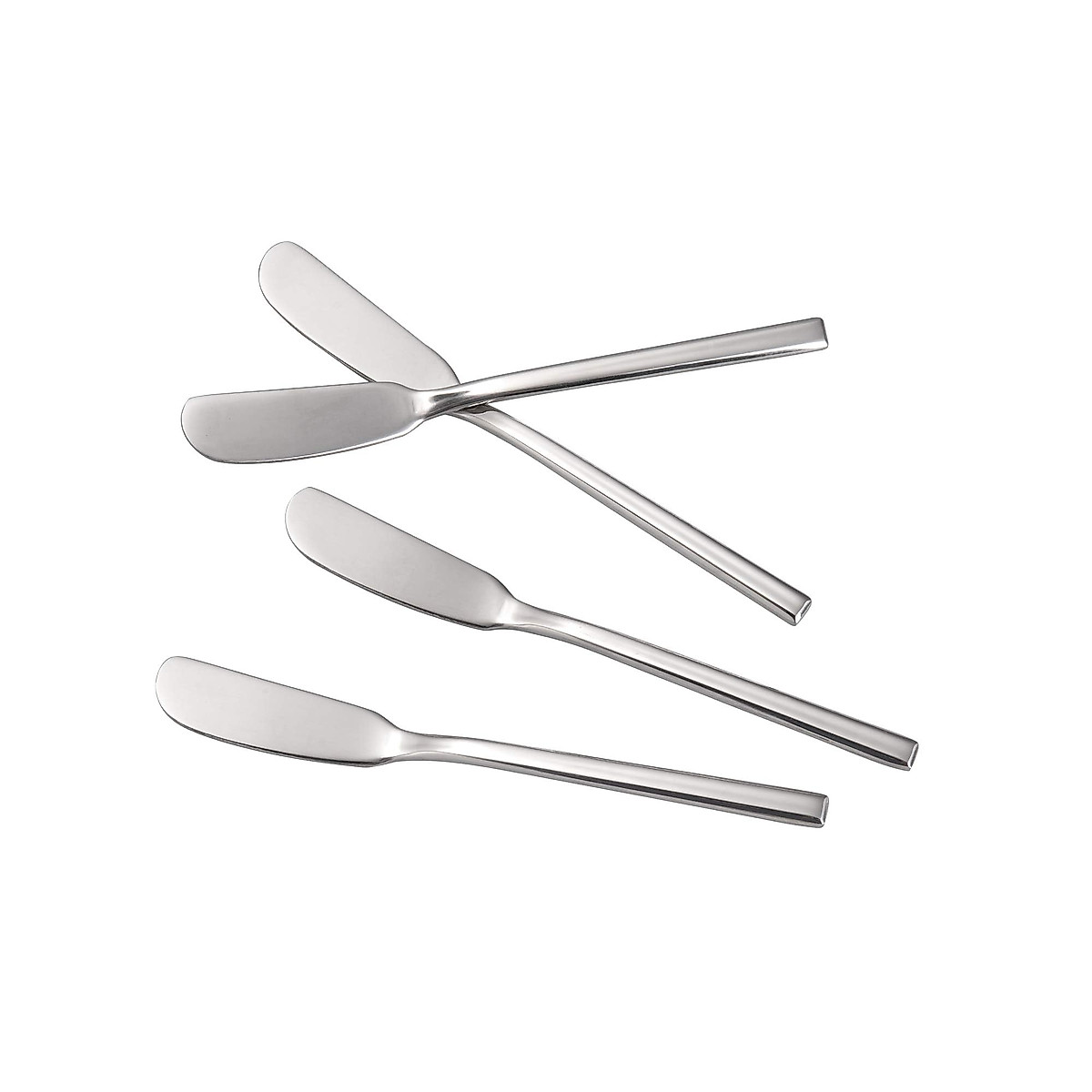 IMEEA Butter Knife Stainless Steel Butter Knife Spreader 6.5-Inch Cheese Spreaders, Set of 4