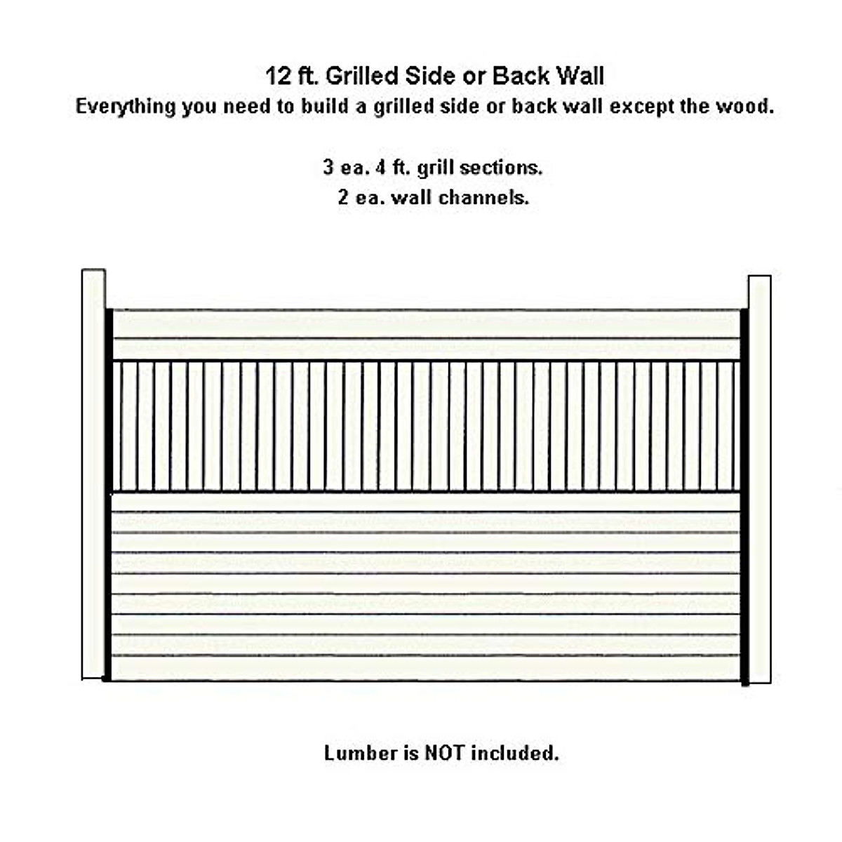 Country Manufacturing 12 ft Galvanized Horse Stall Side or Backwall Kit