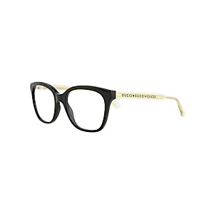 Gucci GG 0566O 001 Black Plastic Square Eyeglasses 52mm