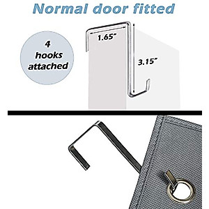 MISSLO Over The Door Shoe Organizer Hanging Closet Holder Hanger Storage Bag Rack with 24 Large Mesh Pockets, Gray