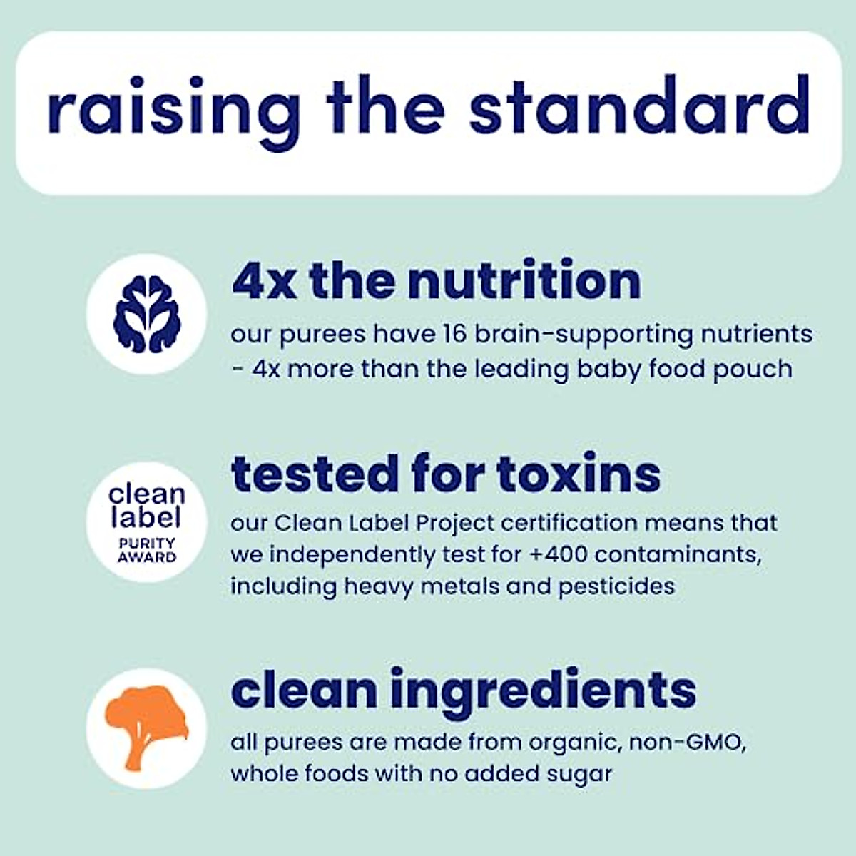 Cerebelly Baby Food Pouches - Organic Beans & Veggies Purees Variety Pack (4 oz, Pack of 8) Toddler Snacks - 16 Brain-supporting Nutrients - Healthy Snacks, Gluten-Free, BPA-Free, Non-GMO