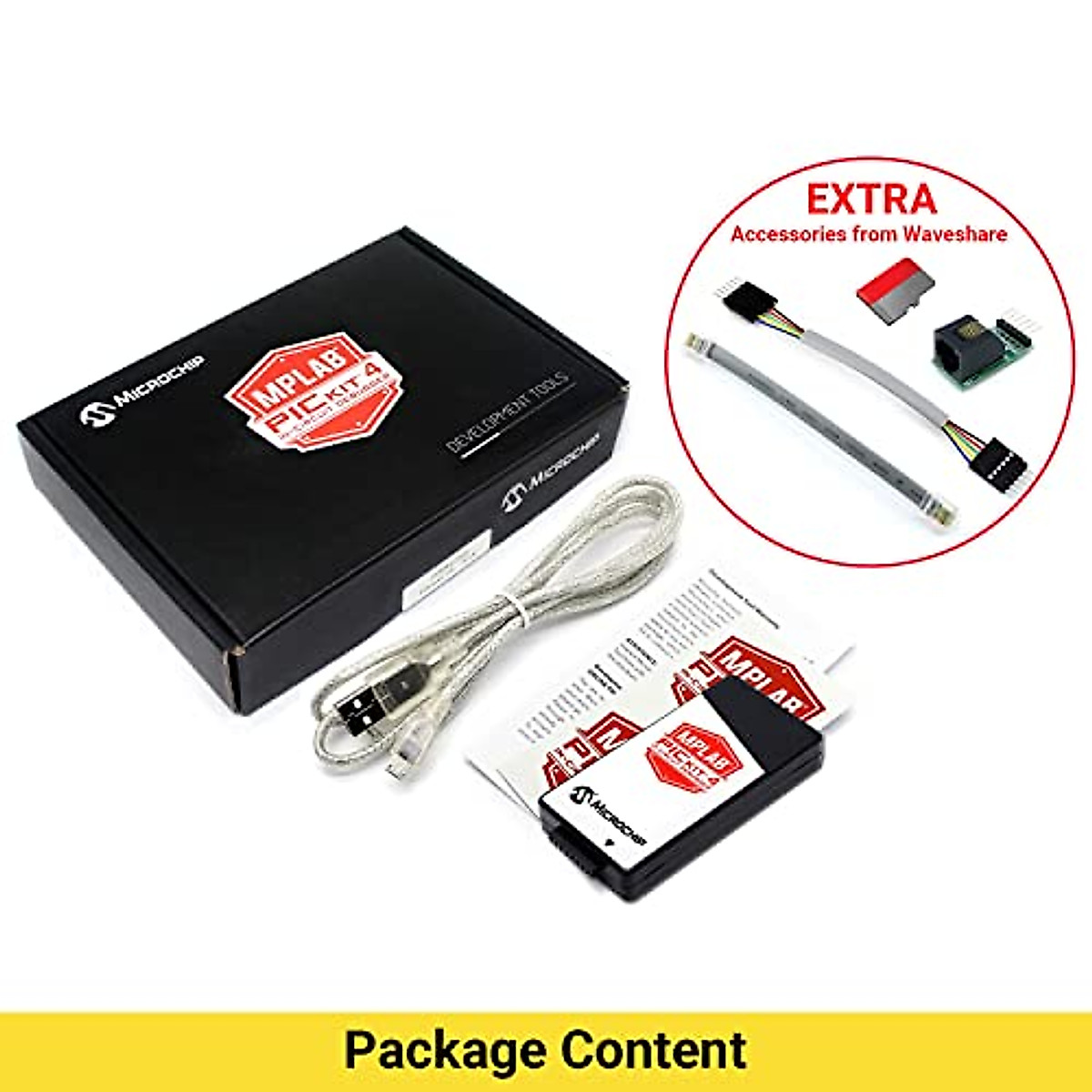 Waveshare MPLAB PICkit 4 in-Circuit Debugger Programmer Fast Debugging and Programming Increased Functionality Supports More Advanced Interfaces