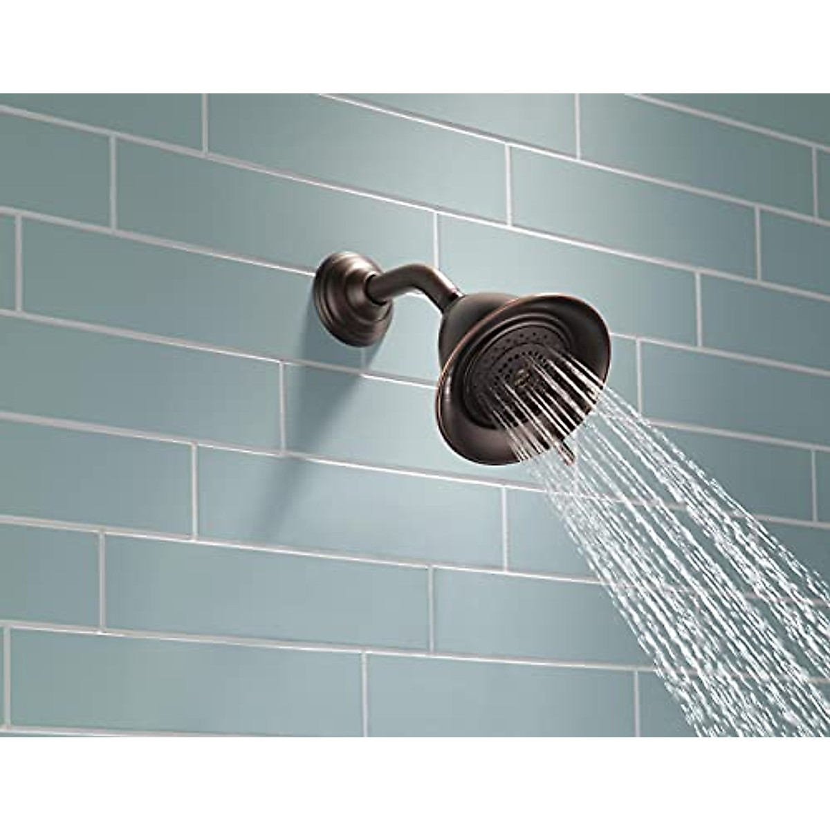 Delta Faucet 3-Spray Shower Head, High Pressure Shower Head Oil Rubbed Bronze, Massage Shower Head, High Flow Shower Head, Venetian Bronze RP34355RB