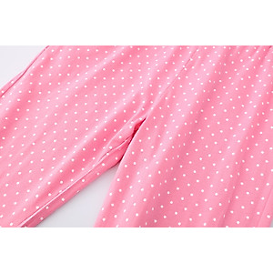 UNICABBIT21 Pajamas for Girls Cute Cat Unicorn Long Sleeve and Pants PJS Set Big Kids Cotton Sleepwear Set Size 6-16 (16, Grey&Pink)