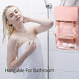 shower caddy portable dorm room essentials for college students girls bathroom caddy dorm storage,travel shower caddy bag for camping bathroom caddy portable shower bags for women toiletry caddy,pink