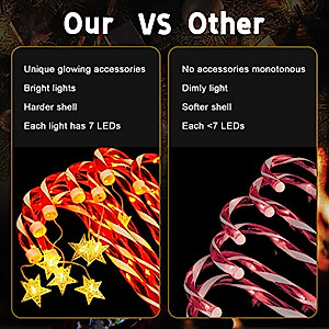12 Pack Candy Cane Lights Pathway Outdoor 21''Christmas Candy Cane Lights Waterproof with 84 Warm LED Lights Landscape Path Lights for Xmas Yard Patio Garden Walkway Christmas Decorations