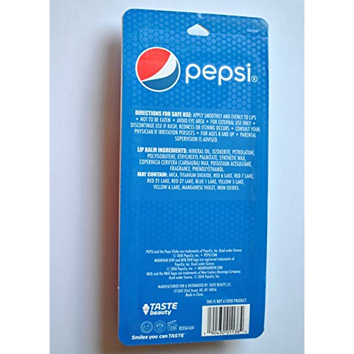 Taste Beauty Pepsi 10 Flavored Lip Balms (Pack of 1)