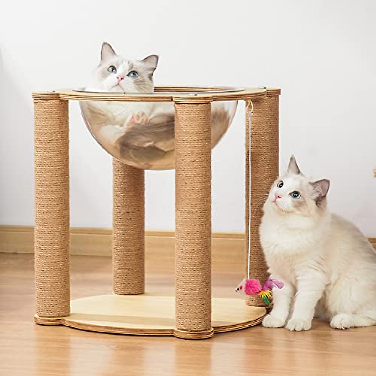 Vivifying Jute Rope, 50 Feet 8mm Natural Heavy Duty Twine for Crafts, Cat Scratch Post, Bundling and Hanging