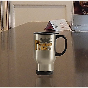 Gilmore Girls Travel Mug - Novelty Gifts, Stainless Steel Insulated Cup By Vitazi Kitchenware - Great Gift for Fans Of The TV Show, Stars Hollow, Luke's Diner Dragonfly Inn, With Image (Silver)