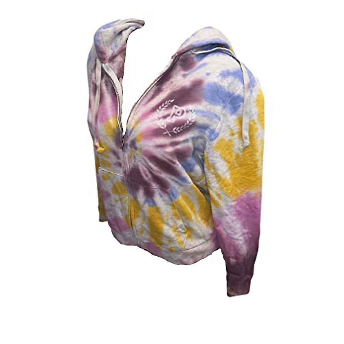 Victoria's Secret Pink Everyday Lounge Perfect Full Zip Hoodie Color Tie Dye Size Large New