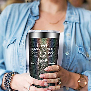 BIRGILT Sister in Law Gifts for Women - Gift for Sister in Law from Sister in Law, Brother in Law - Sister in Law Christmas Birthday Gifts - 20oz Vacuum Insulated Tumbler Cup