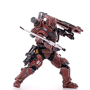 JOYTOY 1/18 Action Figures 4-Inch 01st Legion - Steel Dark Source Collection Action Figure Military Model Toys (Red Blade)