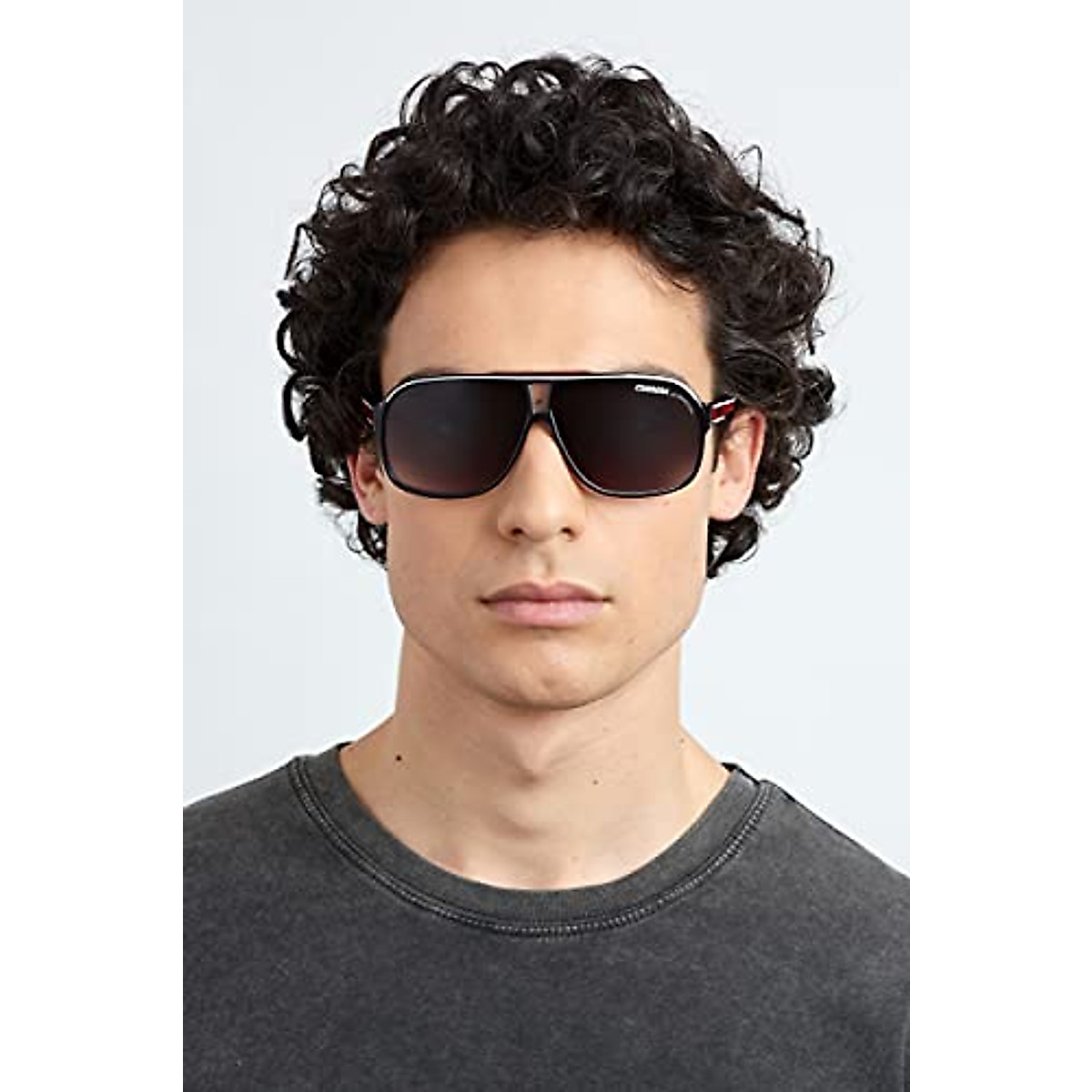 Carrera Grand Prix 2 T4O Black/White/Red Grand Prix 2 Square Pilot Sunglass