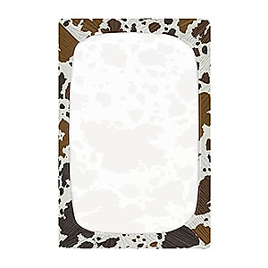 Cow Print Fitted Crib Sheet for Girls and Boys,Soft Breathable Baby Sheet for Standard Size Crib Mattress 21164070