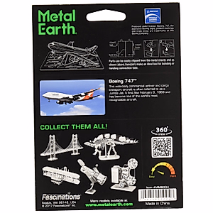 Fascinations Metal Earth Boeing 747 Airplane 3D Metal Model Kit
