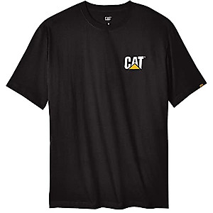Caterpillar Men's Trademark T-Shirt (Regular and Big & Tall Sizes), Black, X Large