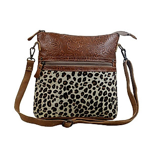 Myra Bag Dynamic Leopard Print female Cowhide Bag Upcycled Cowhide & Leather S-2836