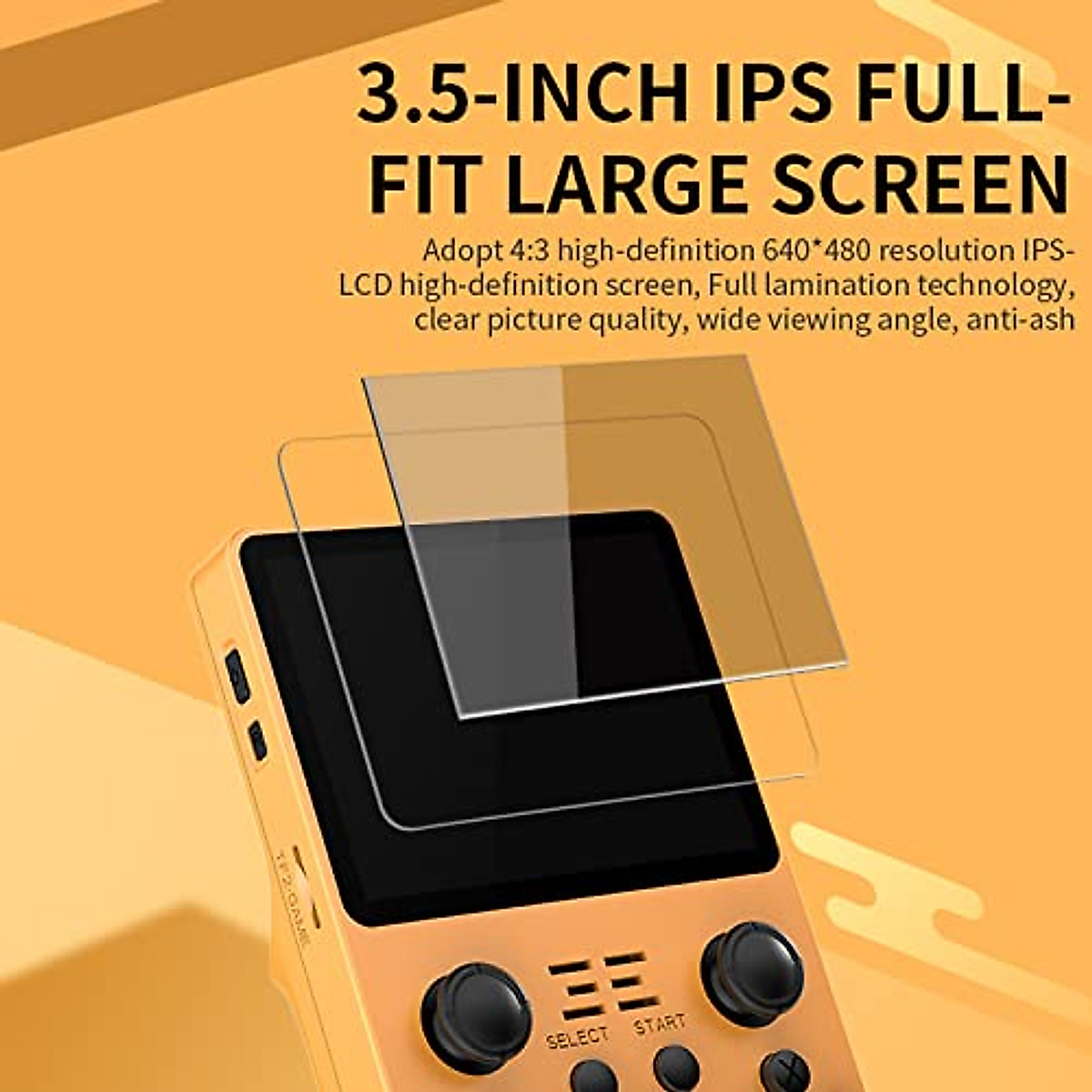 Portable Handheld Games Console,Game Player 3.5-Inch Color Screen Rechargeable Battery Best Gift-A