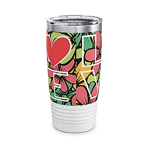 Retro Design Printed Tumbler; 20oz