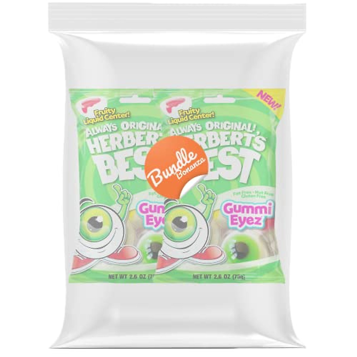 Herberts Best Gummi Eyez - Glotzer Eyeball Gummy Candy (2 Pack) W/Bundle Bonanza Candy