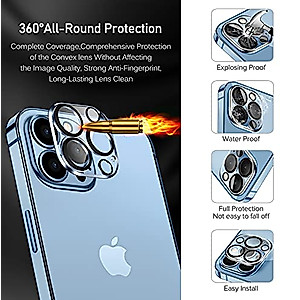 ivoler[4+2Pack]Screen Protector Compatible With iPhone 13 Pro Max 6.7‘’[4 Pack]with [2 Pack] Camera Lens Protector, HD Tempered Glass Film With Align Frame, 9H Hardness, Bubble Free,Scratch Resistant
