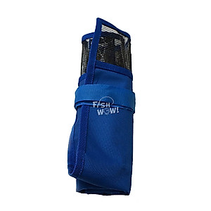 Fish WOW! 5pcs 16" by 15" Fishing 6-Pocket Roll-up Trolling TACKLE Storage Jig bait Lures Bags - Blue