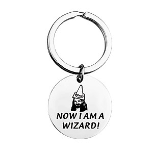 Lywjyb Birdgot What We Do in The Shadows Nandor Gift What We Do in The Shadows Inspired Gift Now I Am A Wizard Keychain (Nandor wizard ky)