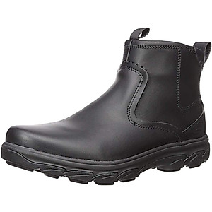Skechers Men's RESMENT-Korver Chelsea Boot, Black/Black, 11 Medium US