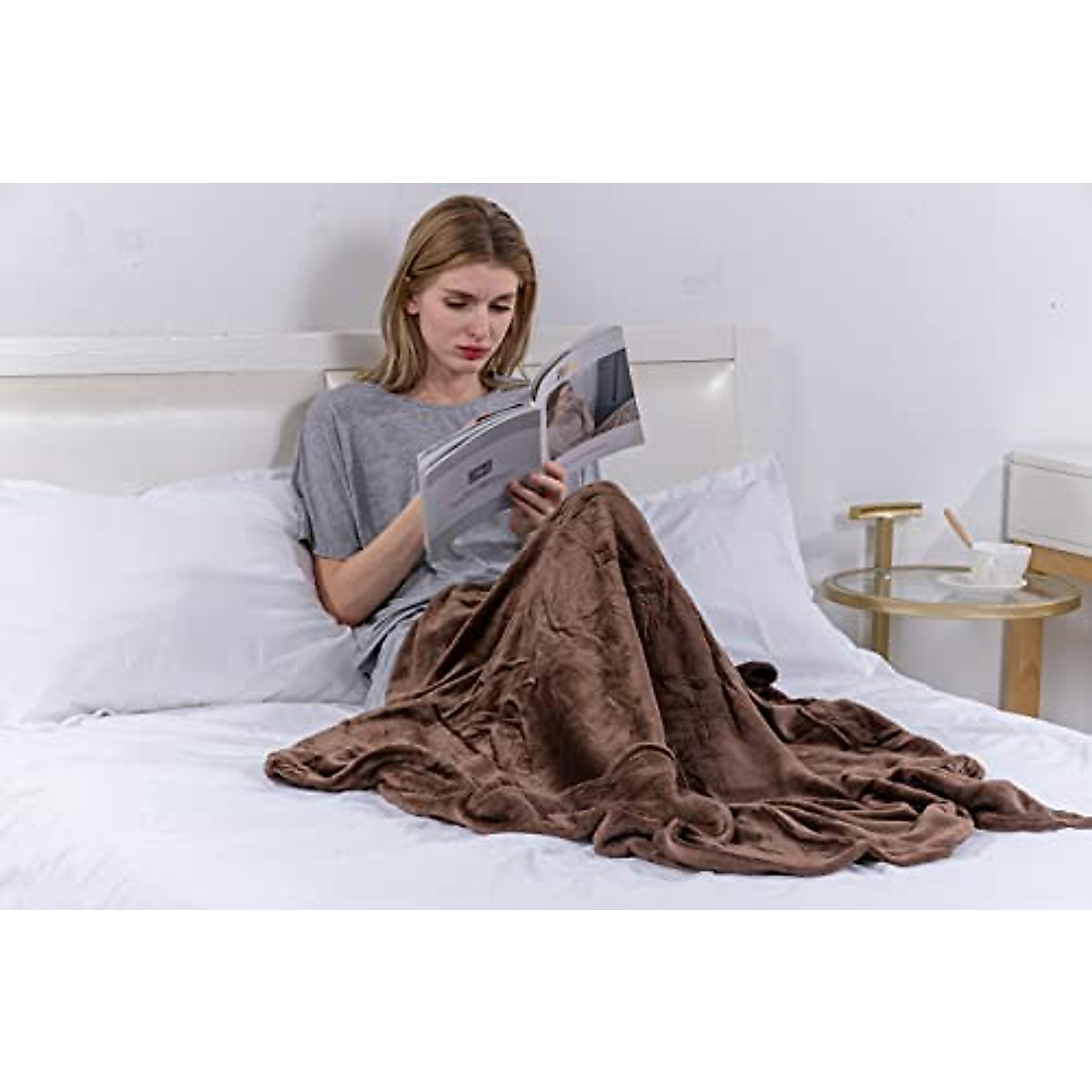 Throw Blanket for Couch 50 x 60 Inch Soft Sofa Blankets VENNERLI Lightweight Blanket for All Season Cozy Baby Swaddle Blankets Big Pets Blanket Fuzzy Blanket for Bed, Couch, Sofa, Living Room, Camping