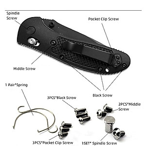 IGRIXLSD 12-Piece Set of Scales Handle Screws Fits for Griptilian 551, CNC Titanium Alloy Nail Handle Screws DIY Accessory(Blue)