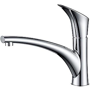 TOPSANTY Kitchen & Bath Fixtures Taps Faucet,Copper Kitchen Faucet Single Hole Hot and Cold Sink Basin Switch Valve