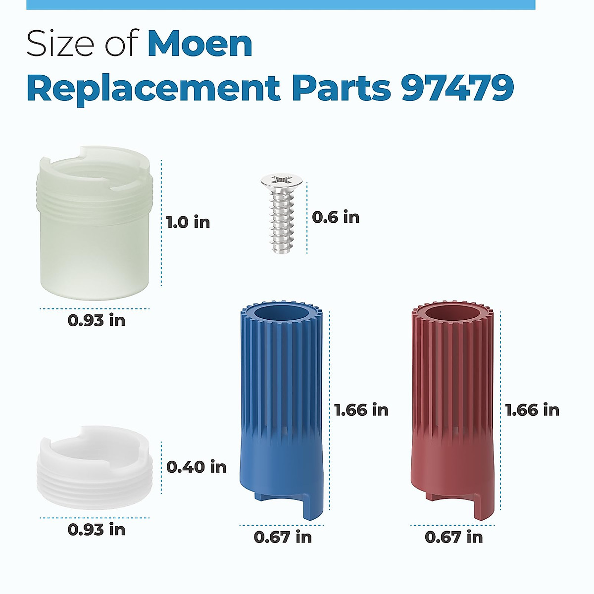 97479 Faucet Stem Extension Kit Replacement for Moen Monticello Replacement Parts Faucet Extension