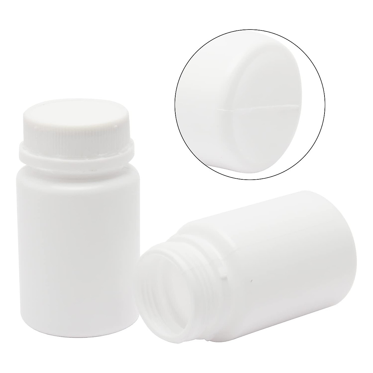 Aicosineg 20Pcs 2.12oz Lab Dropping Bottles PE Plastic Bottles Lab Eye Dropper Bottles Squeezable Eye Liquid Drop Bottle Small Mouth Drop Bottles Sample Seal Storage Bottles with Cap for Travel White
