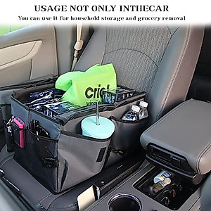 Car Trunk Organizer – Collapsible, Multi-Compartment for SUVs, Trucks & Cars for Groceries, Tools & Work Materials – Truck & Car Accessories for Women and Men (GRAY)