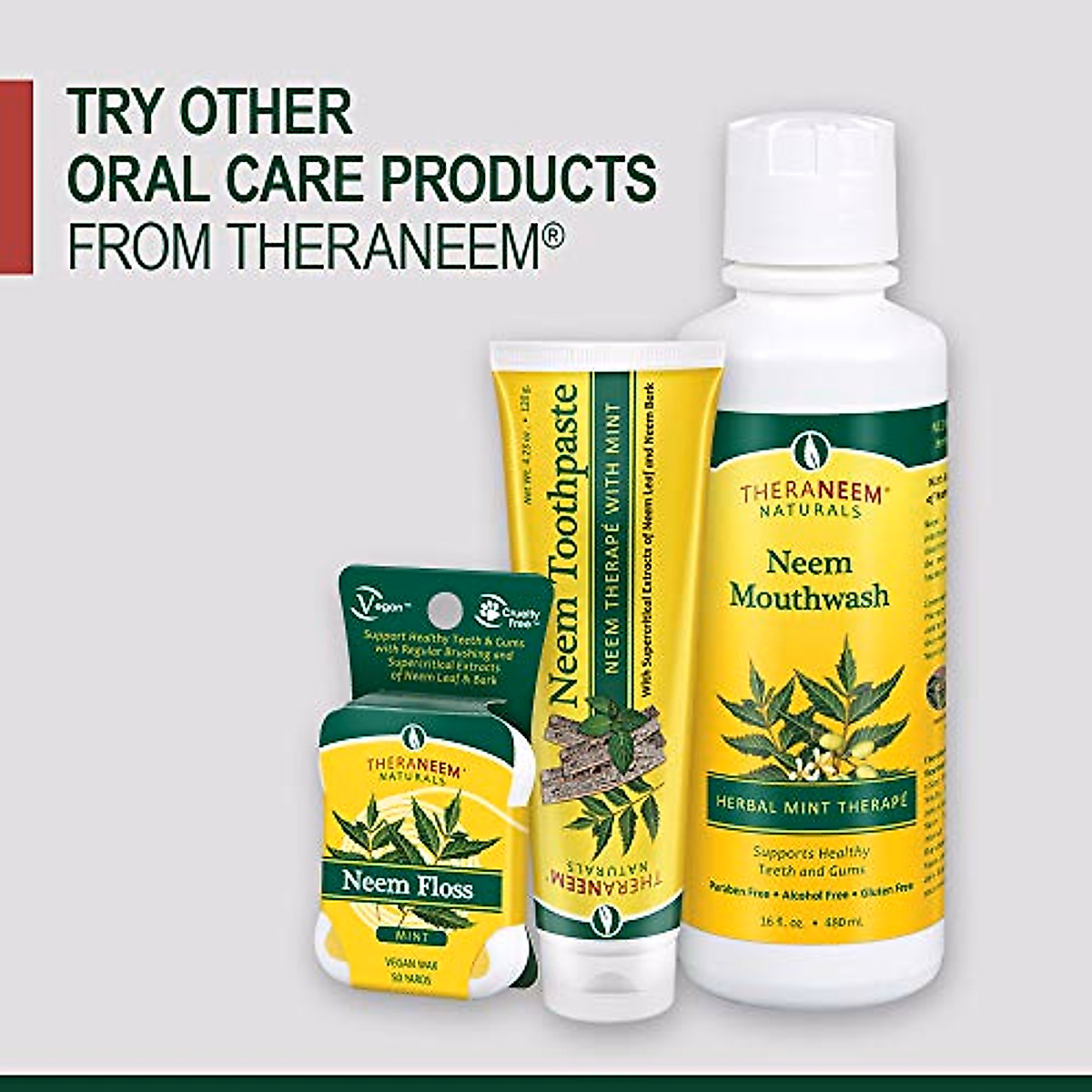 TheraNeem Tooth and Gum Powder | Supports Healthy Teeth and Gums with Probiotics, Vitamin D | Mint, 40 Grams, 200 Uses